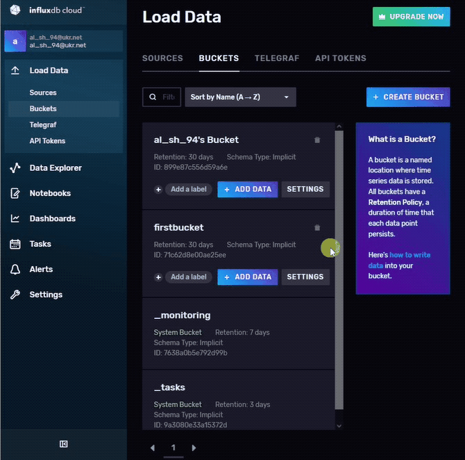 Лабораторна робота №5. Influx DB. Збір даних та основи роботи з вибіркою даних. | rimit